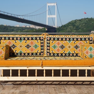 Arabic Majlis Furniture, Patio Furniture, Handmade Wooden Bench ...