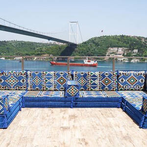 8 Inch Thick Turkish Seating Cushions Set, Arabic Floor Seating ...