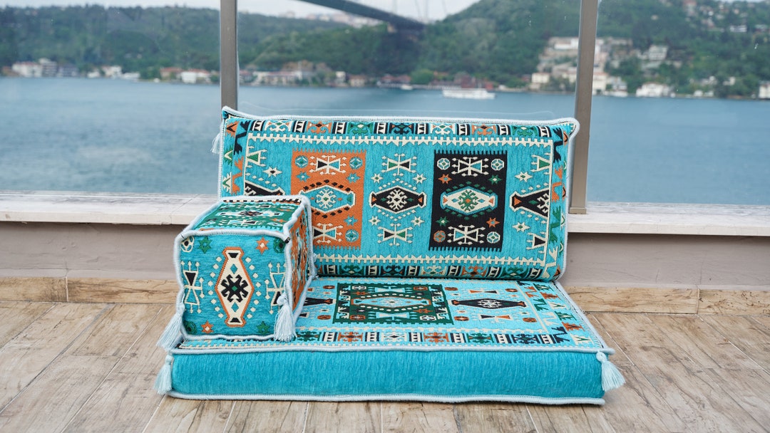 Moroccan Floor Pillows, Arabic Floor Seating Set, Single Floor Seating ...