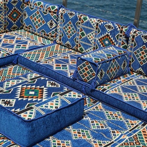 8 Inch Thick Turkish Seating Cushions Set, Arabic Floor Seating ...