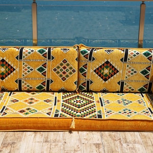 4 Single Arabic Sofa, Daybed Cushion, Floor Cushion, Reading Nook ...