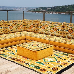 8 Inch Thick L Sofa Bed Turkish Floor Seating Set Patio - Etsy
