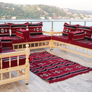 Unassembly Wooden Bench, Arabic Seating Jalsah, Handmade Wooden Bench ...