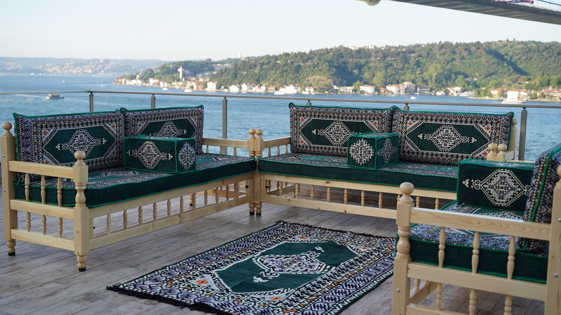 Patio Furniture Handmade Wooden Bench Arabic Majlis Outdoor - Etsy