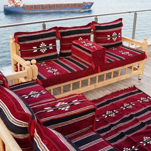 Unassembly Wooden Bench, Arabic Seating Jalsah, Handmade Wooden Bench ...