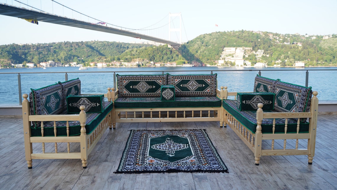 Patio Furniture Handmade Wooden Bench Arabic Majlis Outdoor - Etsy