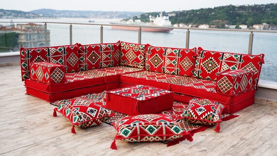 8 Thickness Floor Seating Set Indoor Sofa Set Arabic Sofa Set Moroccan Decor Pillow Cover Entry Bench Outdoor Furniture Etsy