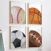 Boys Room Sports Decor, Basketball Baseball Football Soccer Wall Art ...