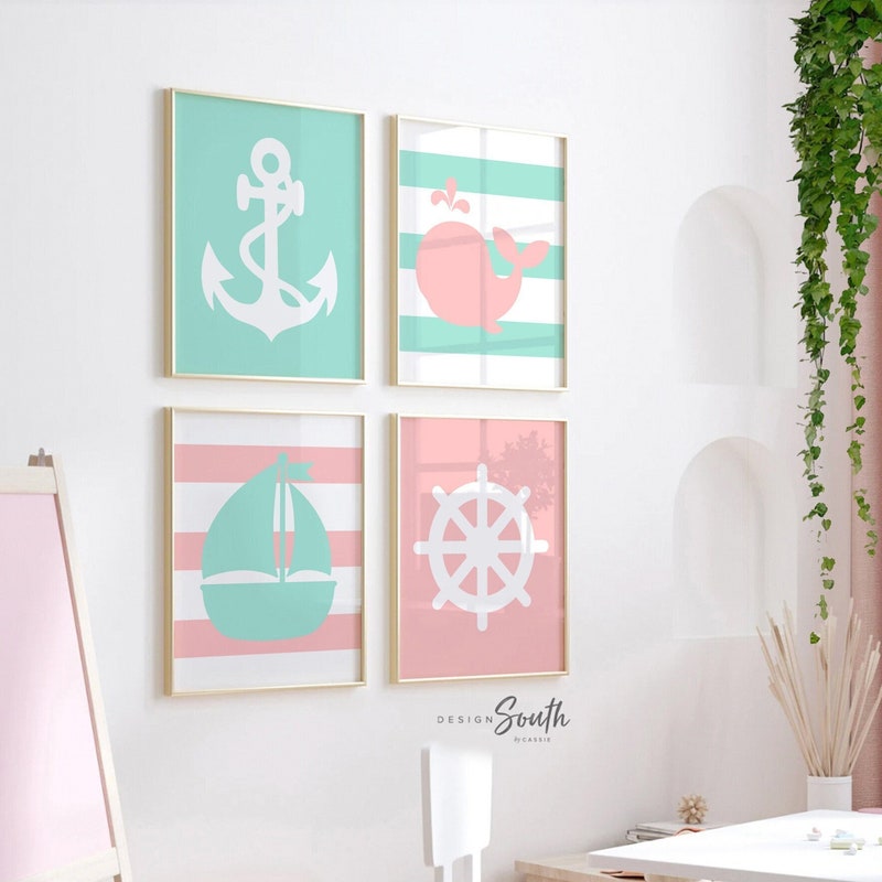 Mint and Pink - Etsy