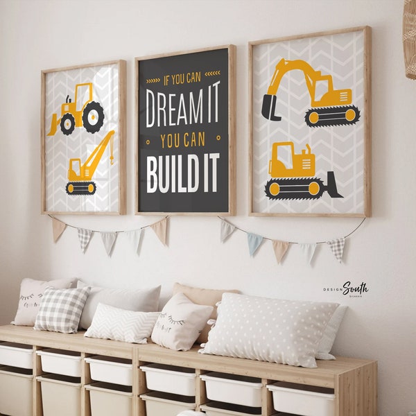 Construction Themes for Boys Room - Etsy
