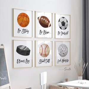 Sports Nursery Wall Art: Watercolor Prints for Boys Room - Etsy