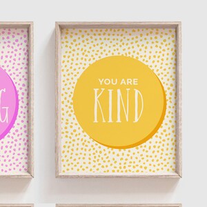 Kids Positive Affirmation Wall Art Poster Printables, Pastel Rainbow ...