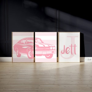 Pink Muscle Car Classic Chevrolet Chevelle Ss, Pink Car Nursery Art ...