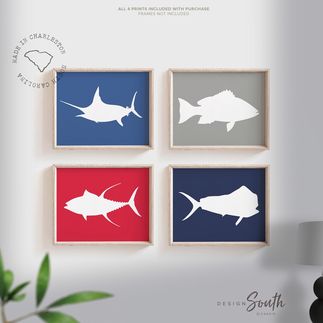 Jungen Schlafzimmer Fisch Dekor, Fischen Kinderzimmer, Angeln Kunst für ...