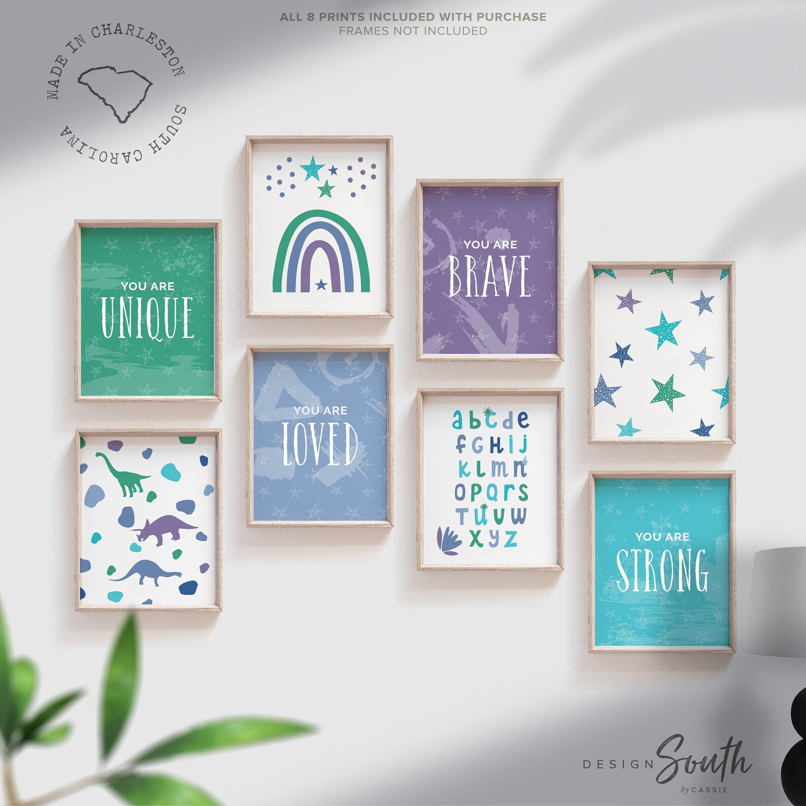 Dinosaur Art Set Kids Dinosaur Inspirational Quotes Colorful - Etsy