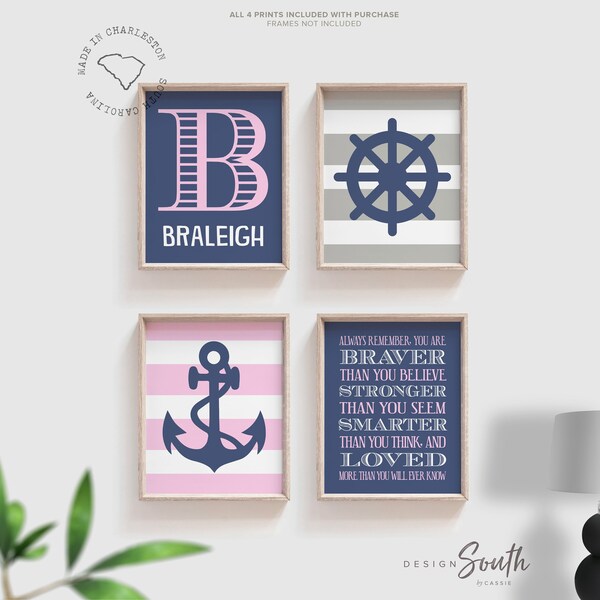 Navy Pink Nautical - Etsy