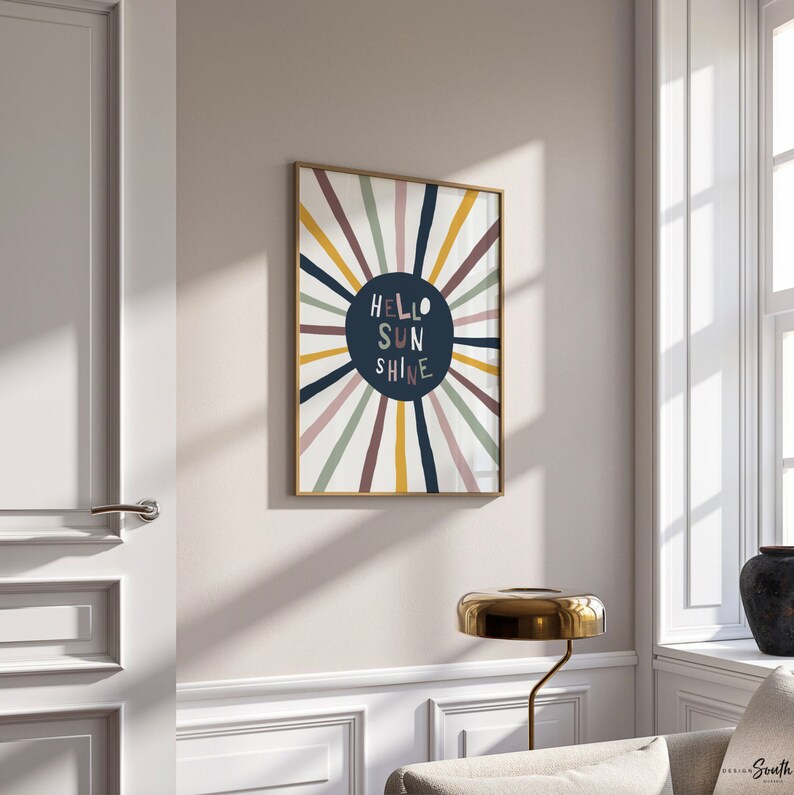 Sunshine Nursery Wall Art: Rainbow Sun Prints, Gender Neutral Decor - Etsy