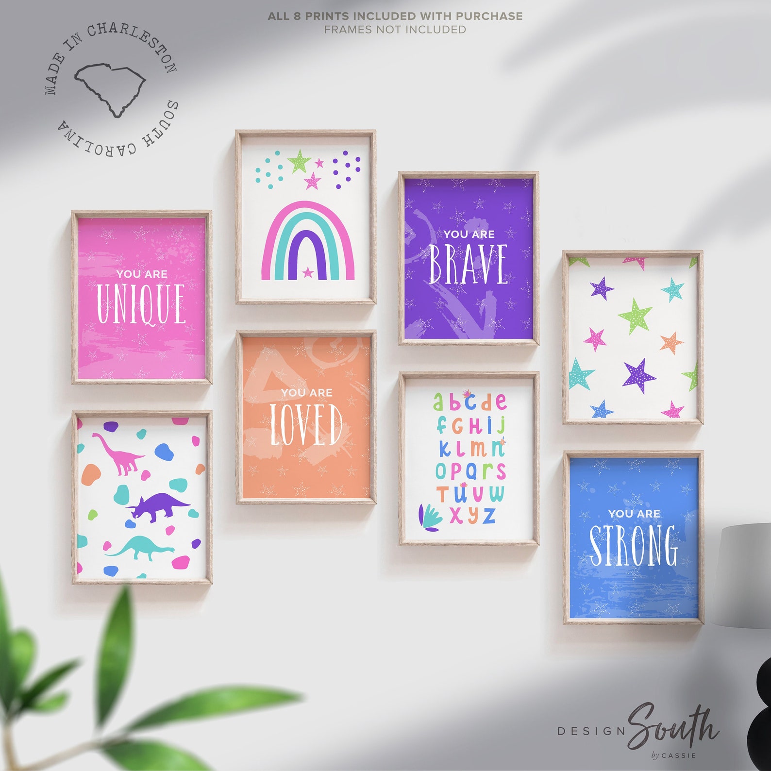 Kids Positive Affirmation Wall Art Poster Printables, Pink and Purple ...