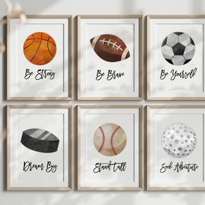 Sports Nursery Wall Art: Watercolor Prints for Boys Room - Etsy