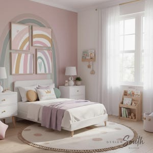 Pastel Rainbow Nursery Prints: Personalized Baby Girl Wall Art - Etsy