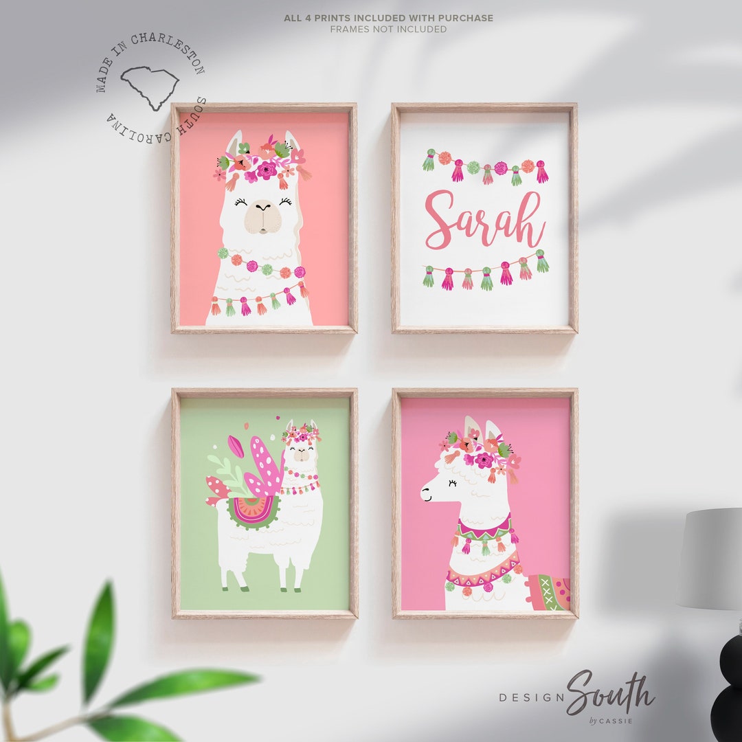 Llama Nursery Decor, Llama Nursery Art, Llama Theme, Llama Baby Decor ...