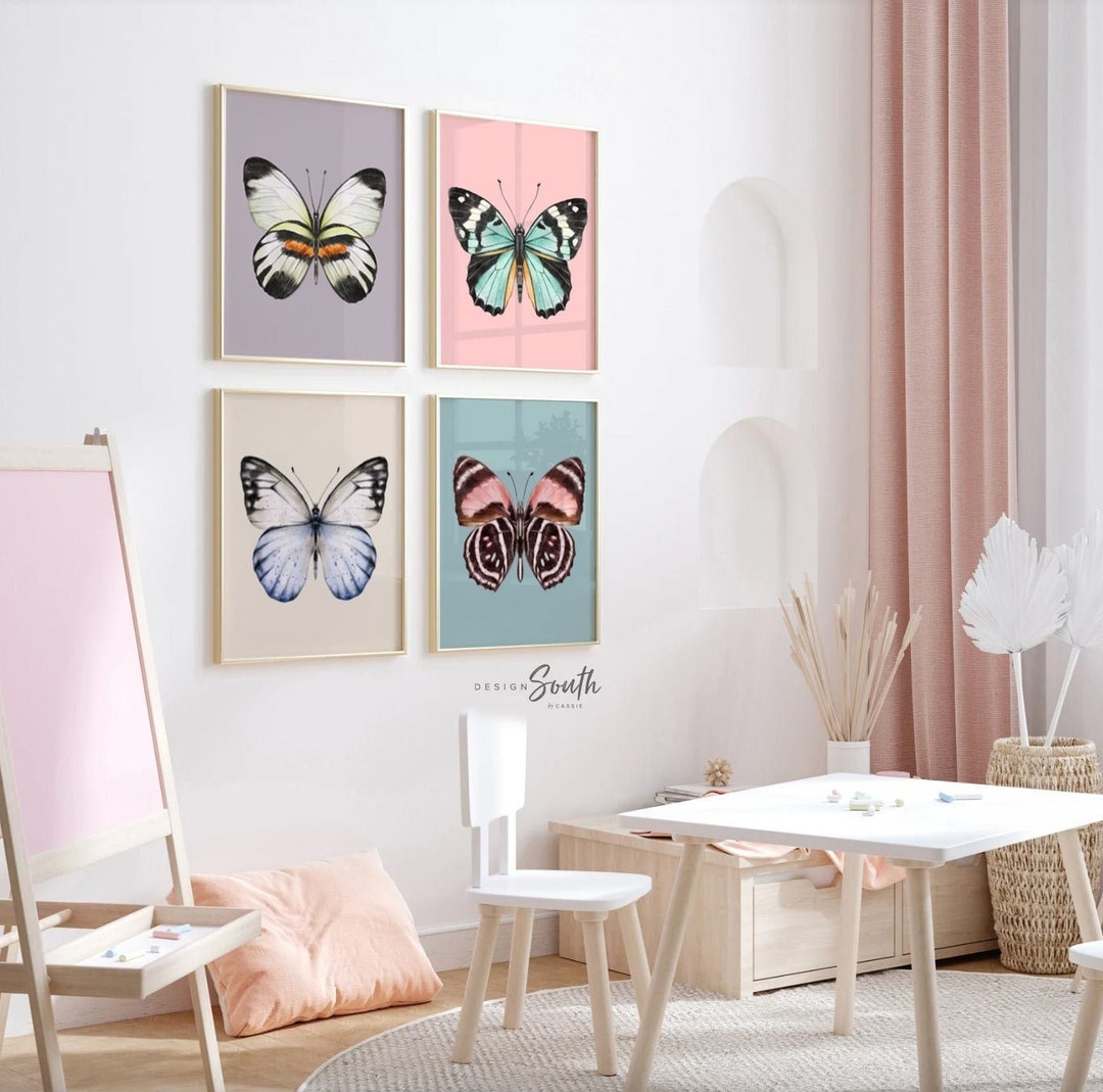 Girls Butterfly Decor, Bathroom Bedroom Decor Ideas, Baby Girl Nursery ...