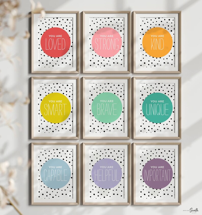 Positive Affirmation Art Children Wall Art Kids Colorful - Etsy