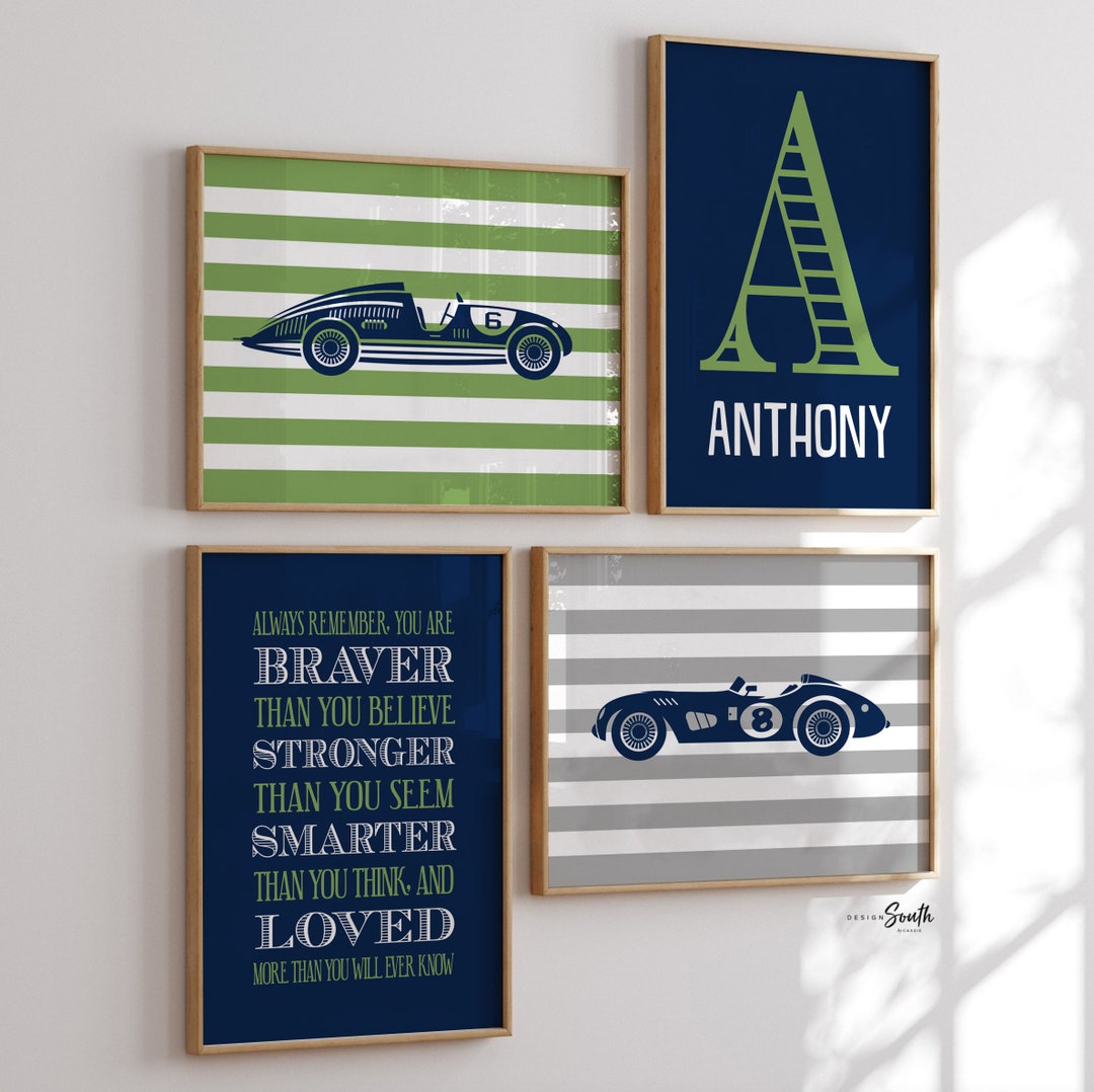 Race Car Nursery Decor, Vintage Car Nursery, Race Car Nursery, Racing ...