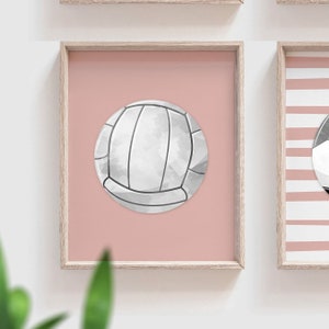 Pink Sports Art Little Girl Room Sports Themed Girly Sports - Etsy