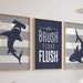 Boys Gray and Navy Blue Shark Bathroom Kids Bathroom Sharks - Etsy