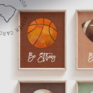 Inspirational Sports Wall Art, Sports Themed Boys Wall Art, Sports ...