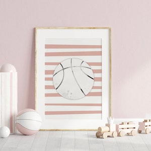Pink Sports Art, Little Girl Room Sports Themed, Girly Sports Art ...