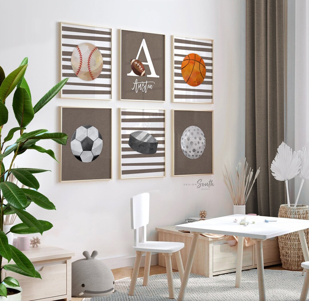 Sports Themed Kids Room Images, Boys Bedroom Sports Collection Gallery ...