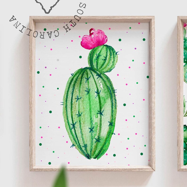 Watercolor Cactus Llama Nursery Art Prints: Boho Baby Girl Decor - Etsy