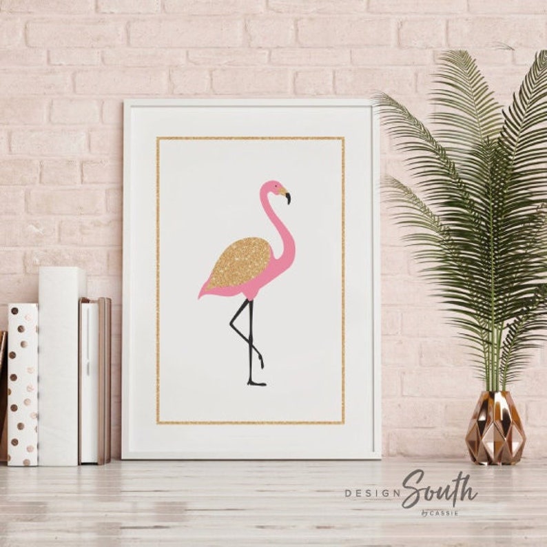 Tropical Nursery Art Set: Flamingo, Pineapple, Welcome to My Crib - Etsy UK