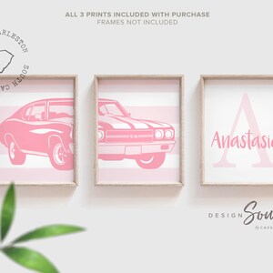 Pink Muscle Car Classic Chevrolet Chevelle Ss, Pink Car Nursery Art ...