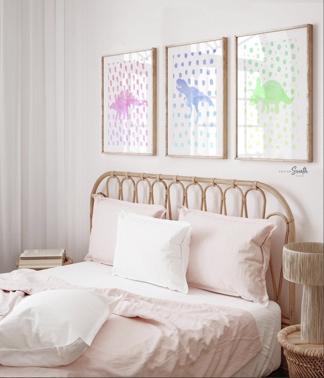 Girl Dinosaurs, Girls Dinosaur Nursery, Girl Dinosaur Bedroom Wall Art ...