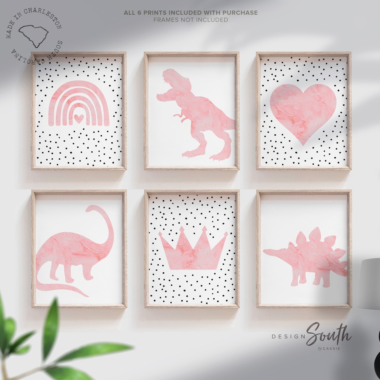 Girl Dinosaurs Hearts Rainbows, Girl Pink Dinosaur Themed Nursery, Girl ...