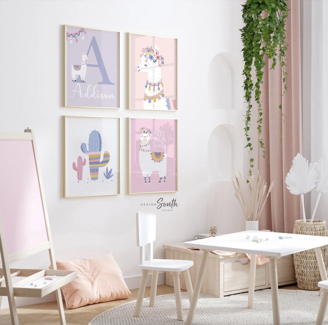 Llama Nursery Decor, Llama Nursery Art, Llama Theme, Llama Baby Decor ...