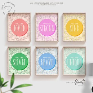 Kids Positive Affirmation Wall Art Poster Printables, Pastel Rainbow ...
