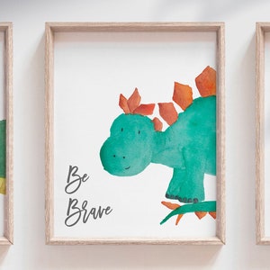 Boys Dinosaur Bedroom Wall Art, Dinosaur Decor for Boys, Boys Dinosaur ...