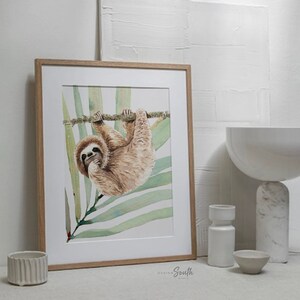 Sloth Wall Art Set, Sloth Themed Baby Nursery, Sloth Nursery Ideas ...