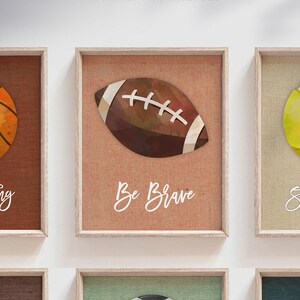 Inspirational Sports Wall Art, Sports Themed Boys Wall Art, Sports ...