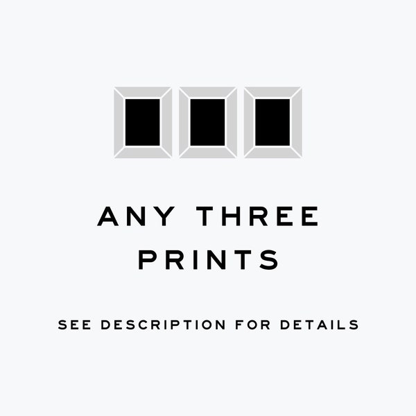 Set of Three Prints - Etsy