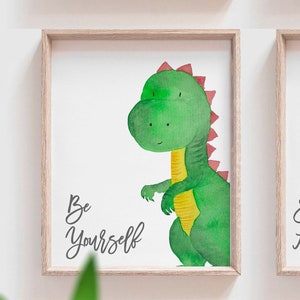 Boys Dinosaur Bedroom Wall Art, Dinosaur Decor for Boys, Boys Dinosaur ...