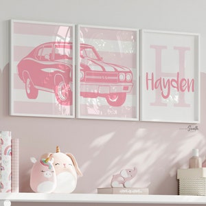 Pink Muscle Car Classic Chevrolet Chevelle Ss, Pink Car Nursery Art ...