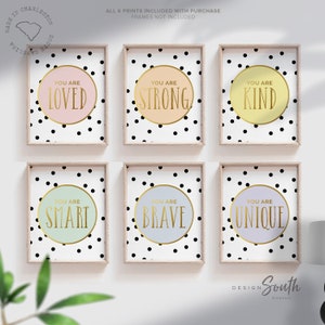 Pastel Girl Room Decor: Positive Affirmation Art Prints Set - Etsy