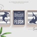 Boys Gray and Navy Blue Shark Bathroom Kids Bathroom Sharks - Etsy
