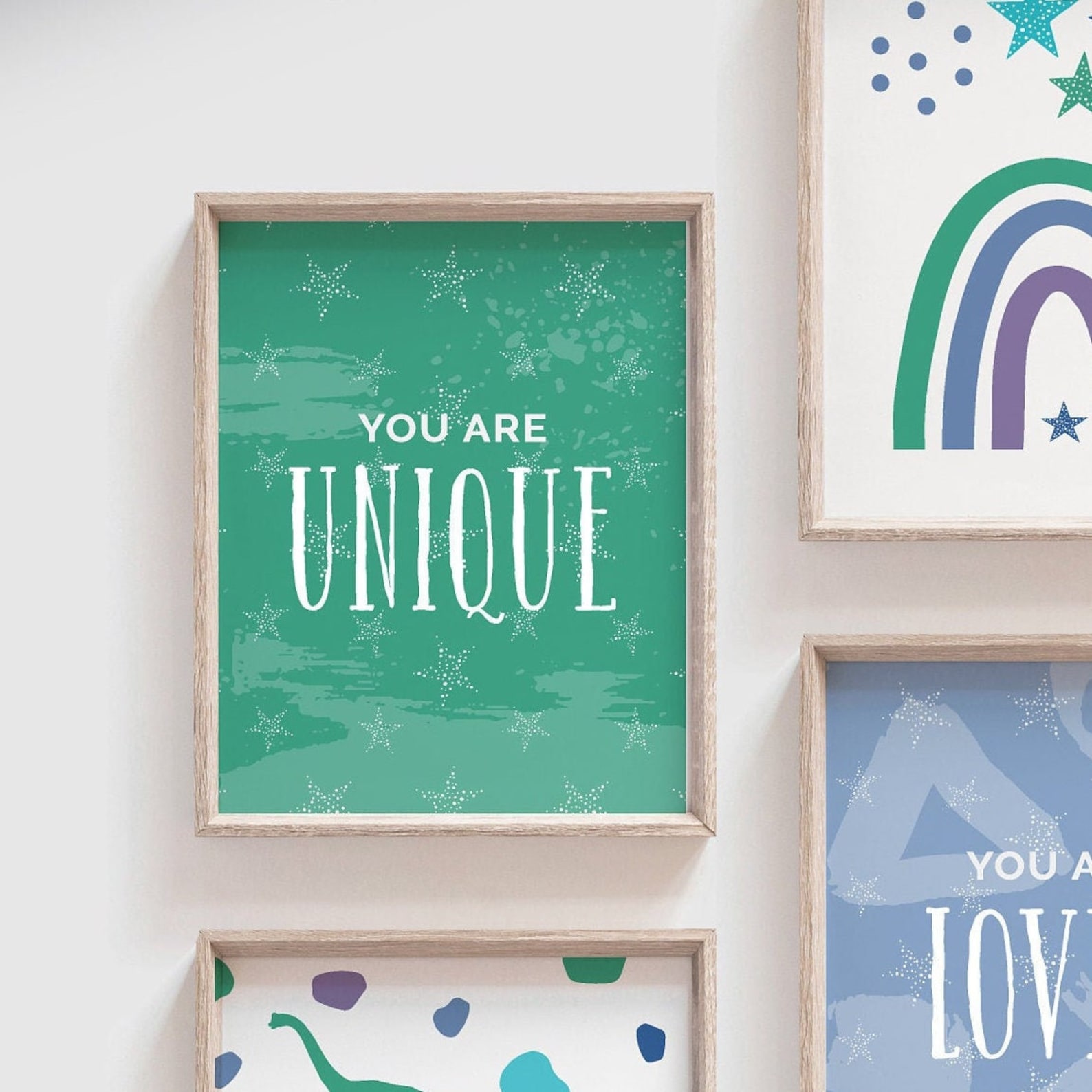 Dinosaur Art Set Kids Dinosaur Inspirational Quotes Colorful - Etsy