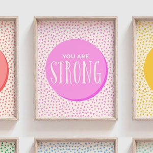 Kids Positive Affirmation Wall Art Poster Printables, Pastel Rainbow ...